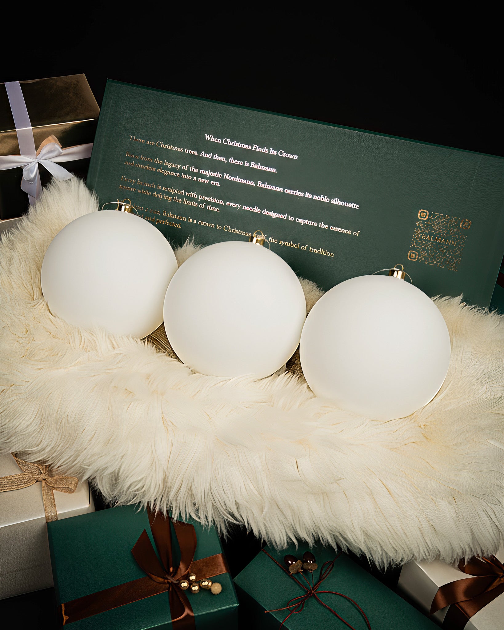 WINTER PALACE · White Christmas Baubles Set | Balmann Tree Dubai