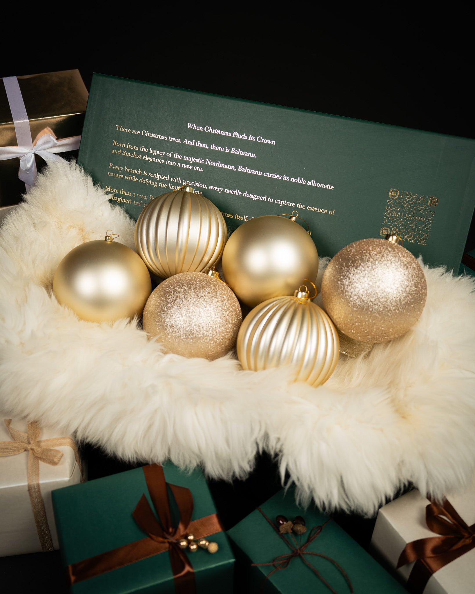 WINTER PALACE · Champagne Christmas Baubles Set | Balmann Tree Dubai