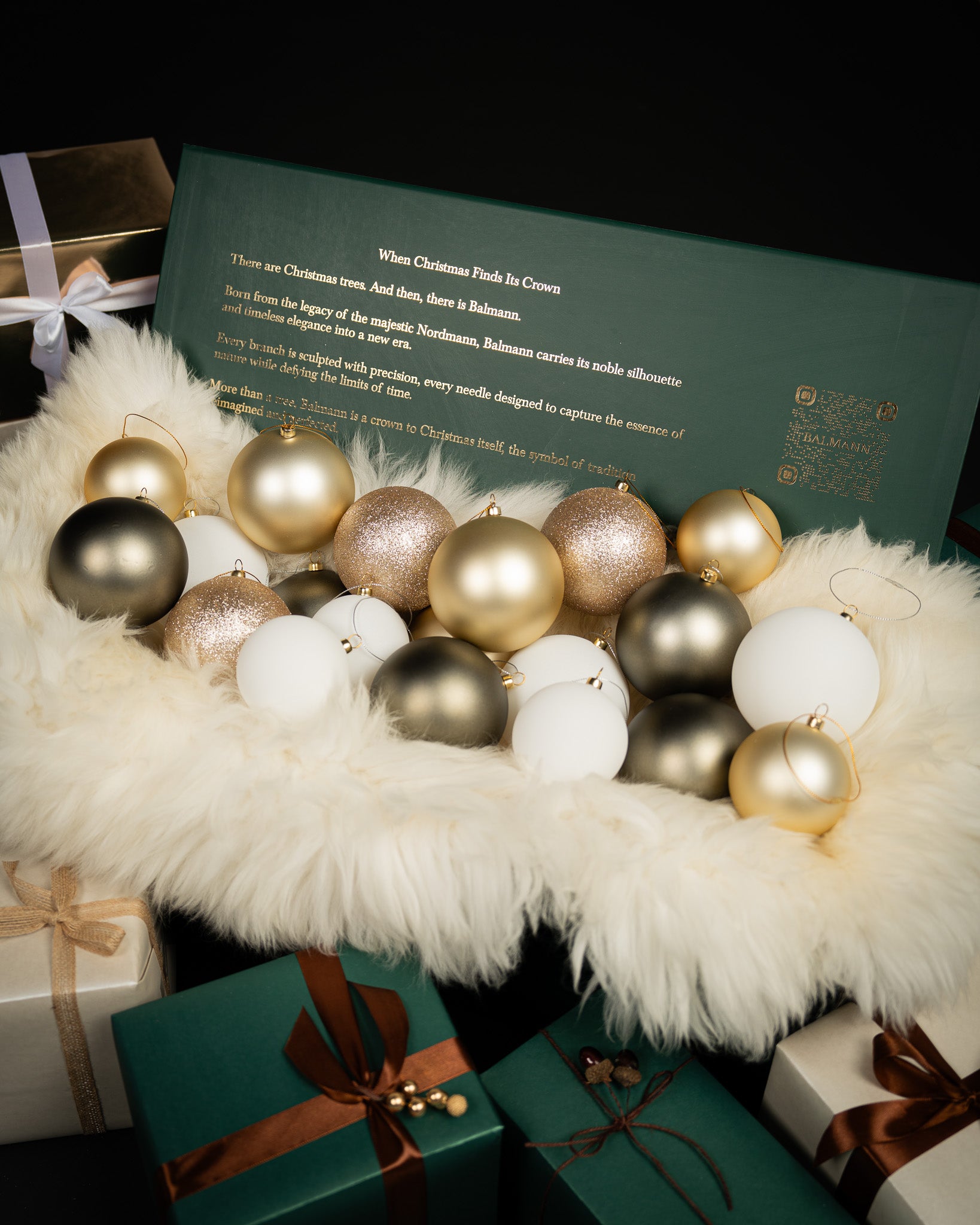 WINTER PALACE · White Christmas Baubles Set | Balmann Tree Dubai